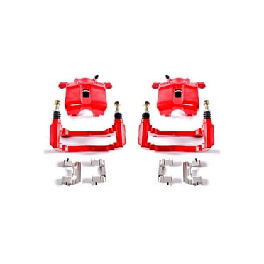 Power Stop Front Pair of Red Powder Coated Calipers S5270 - Walmart.com