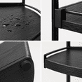 2-Tier Bathroom Counter Organizer, Black Vanity Corner Shelf for ...