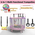 LANGXUN 60" Trampoline for Kids, 5ft Toddler Mini 6-in-1 Trampoline ...
