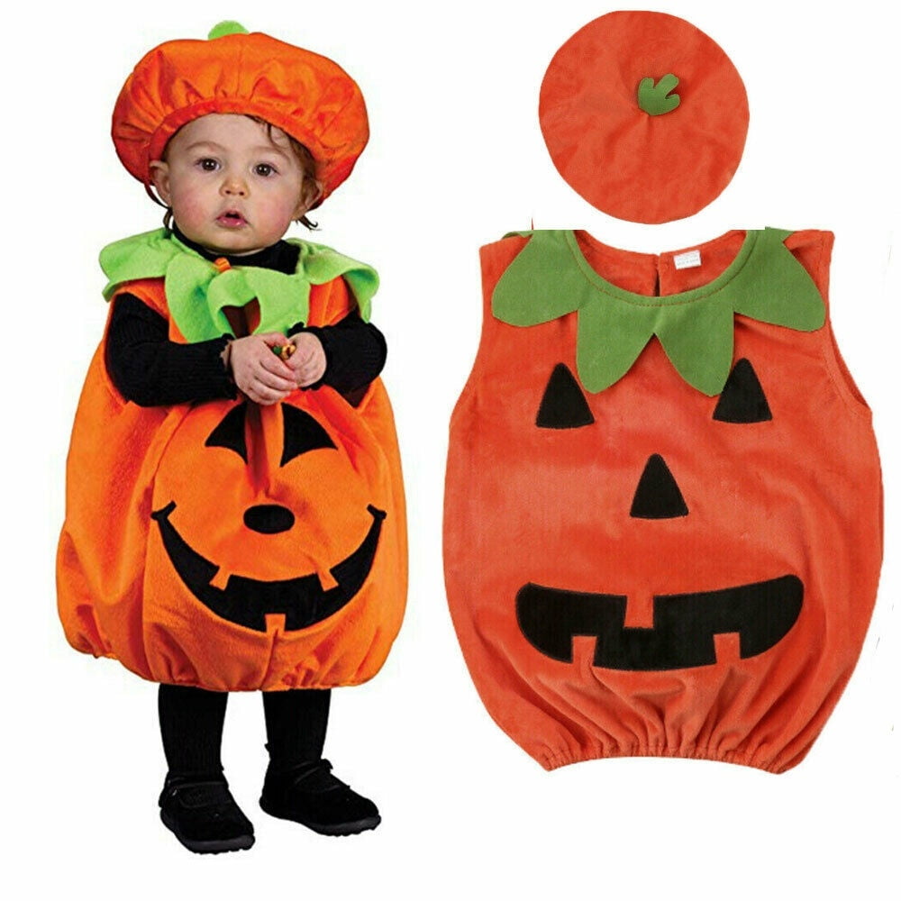 Click here for Diconna 0-3y Baby Pumpkin Print Sleeveless Romper... prices
