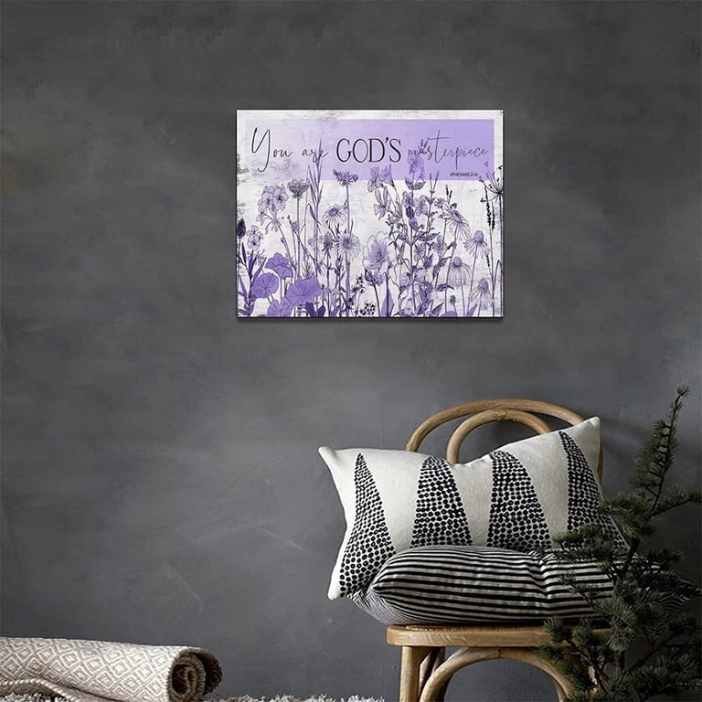 Printable Scripture Art Bible Verse Purple By
