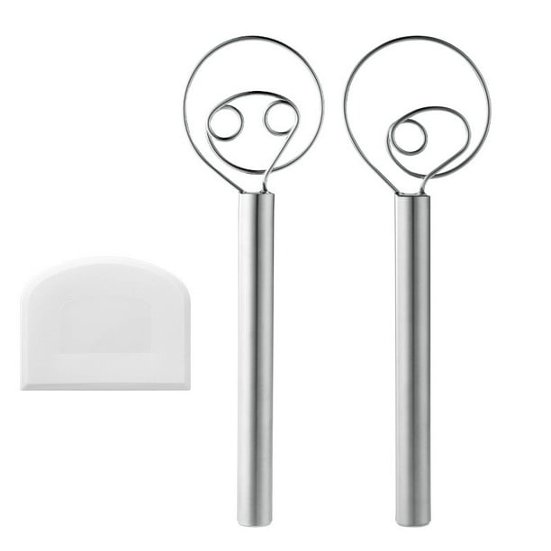 3-Piece Kitchen Kit - Stainless Steel Whisk Flour Coil Whisk Whisker ...