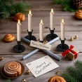 Upgraded Real Wax Short LED Flameless Taupe Taper Candles with Remote ...