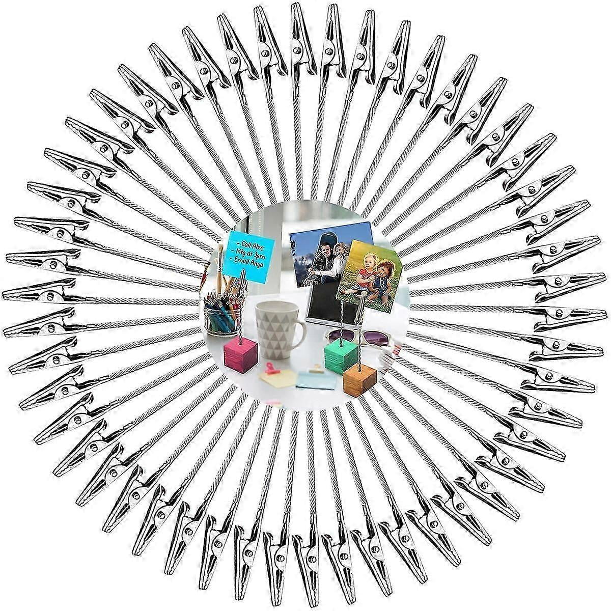 50 pinzas de cocodrilo para fotos, pinzas metálicas para fotos, pinzas ...