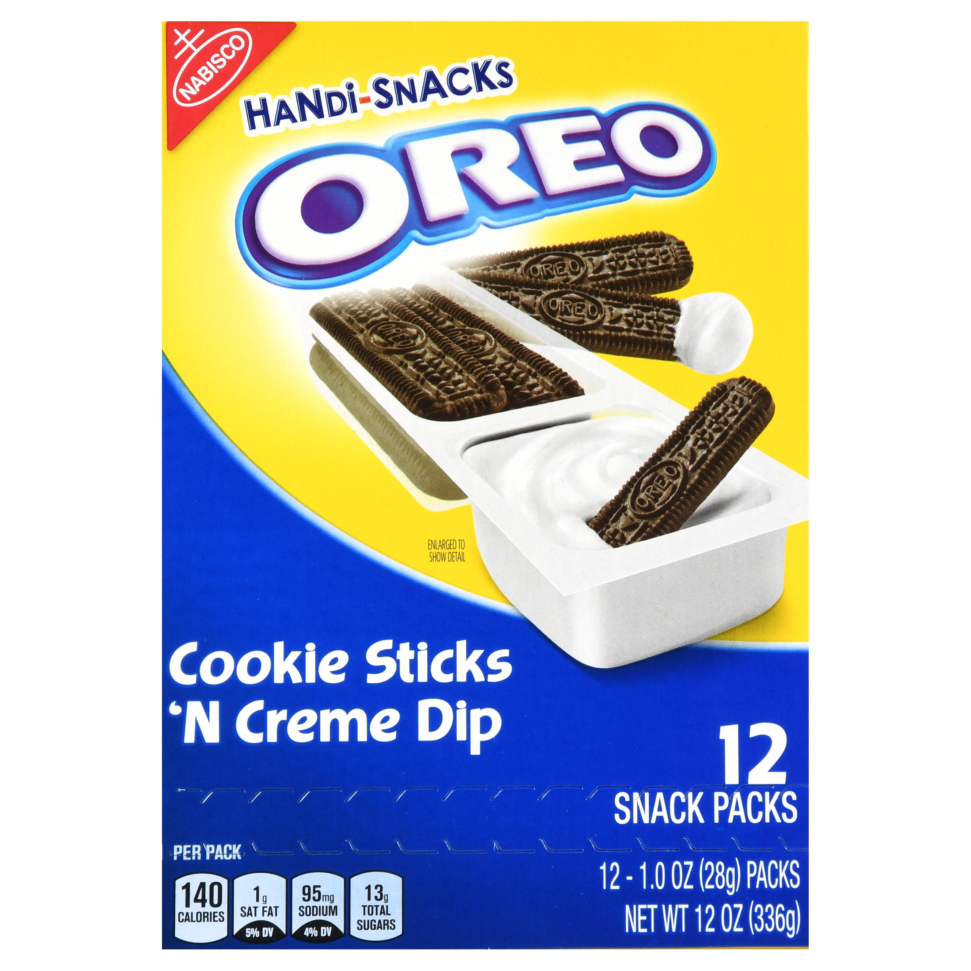 Nabisco Handi-Snacks Oreo Cookie Sticks 'N Crème Dip Snack Packs, 1 Oz ...