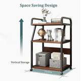 Printer Stand, 3-Tier Large Printer Table with Storage Shelf, Under ...