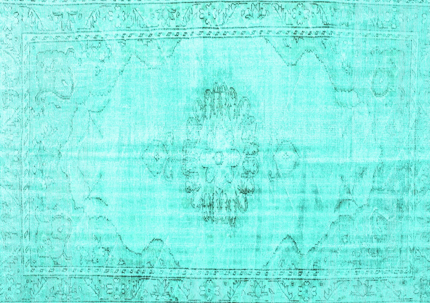 Ahgly Company Machine Washable Indoor Rectangle Persian Turquoise Blue ...