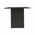 6-Person Modern Rustic Dining Table, Charcoal Finish with Wood Grain ...