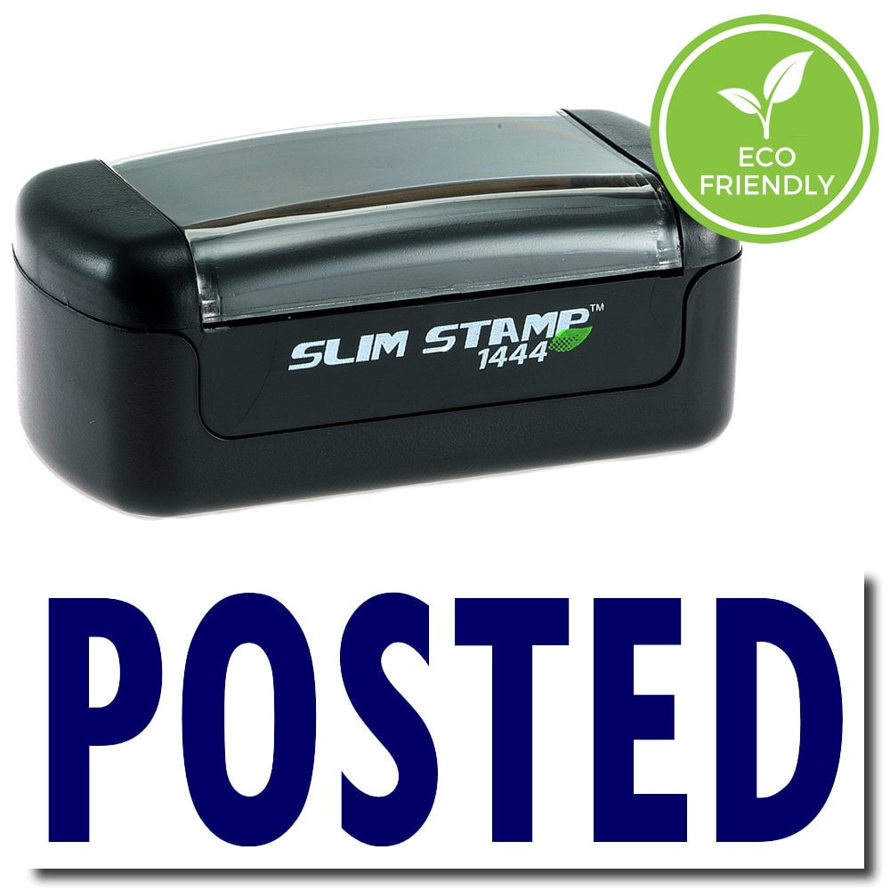 Slim Pre-Inked Posted Stamp with Black Ink - Walmart.com