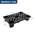 19.7" x 11.8" x 3.9" Lightweight Nestable & Stackable Pallets, Black ...