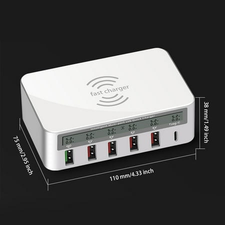 Universal Digital Display Mobile Phone Wireless USB Type-c Charger ...