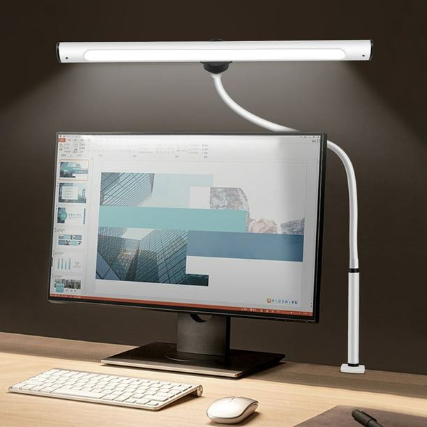LED Desk Lamp 12W 600lm Flexible Goose-Neck Workbench Light with 5 ...
