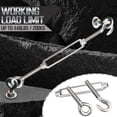 6Pcs M8 Turnbuckle Hook & Eye Turnbuckles, 304 Stainless Steel ...