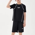 Bovxnpu Girls Summer Clothing Sets Kids Sun Graphic Athletic T Shirt ...