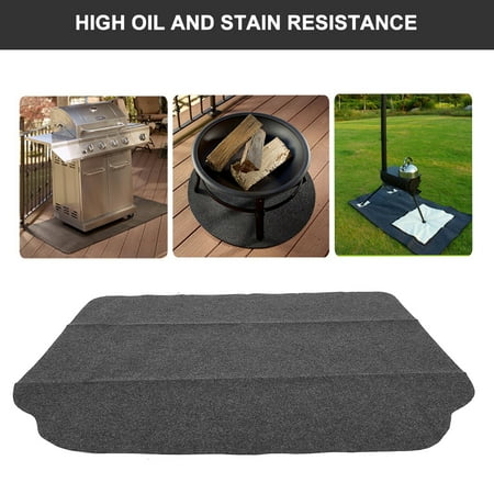Garosa Floor Mat,BBQ Grill Mat,50x36in Black Outdoor Oil Proof ...