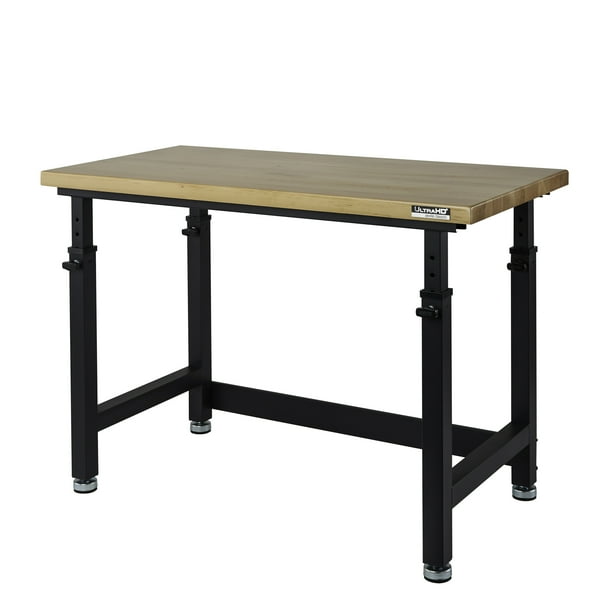 Seville Classics UltraHD® Height Adjustable 4-Foot Heavy-Duty Wood Top ...