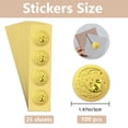 25sheets Plastic Self Adhesive Gold Foil Embossed Stickers Medal ...