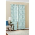 Mainstays Fretwork Window Curtain Panel Pair, 60" x 84", Blue - Walmart.com
