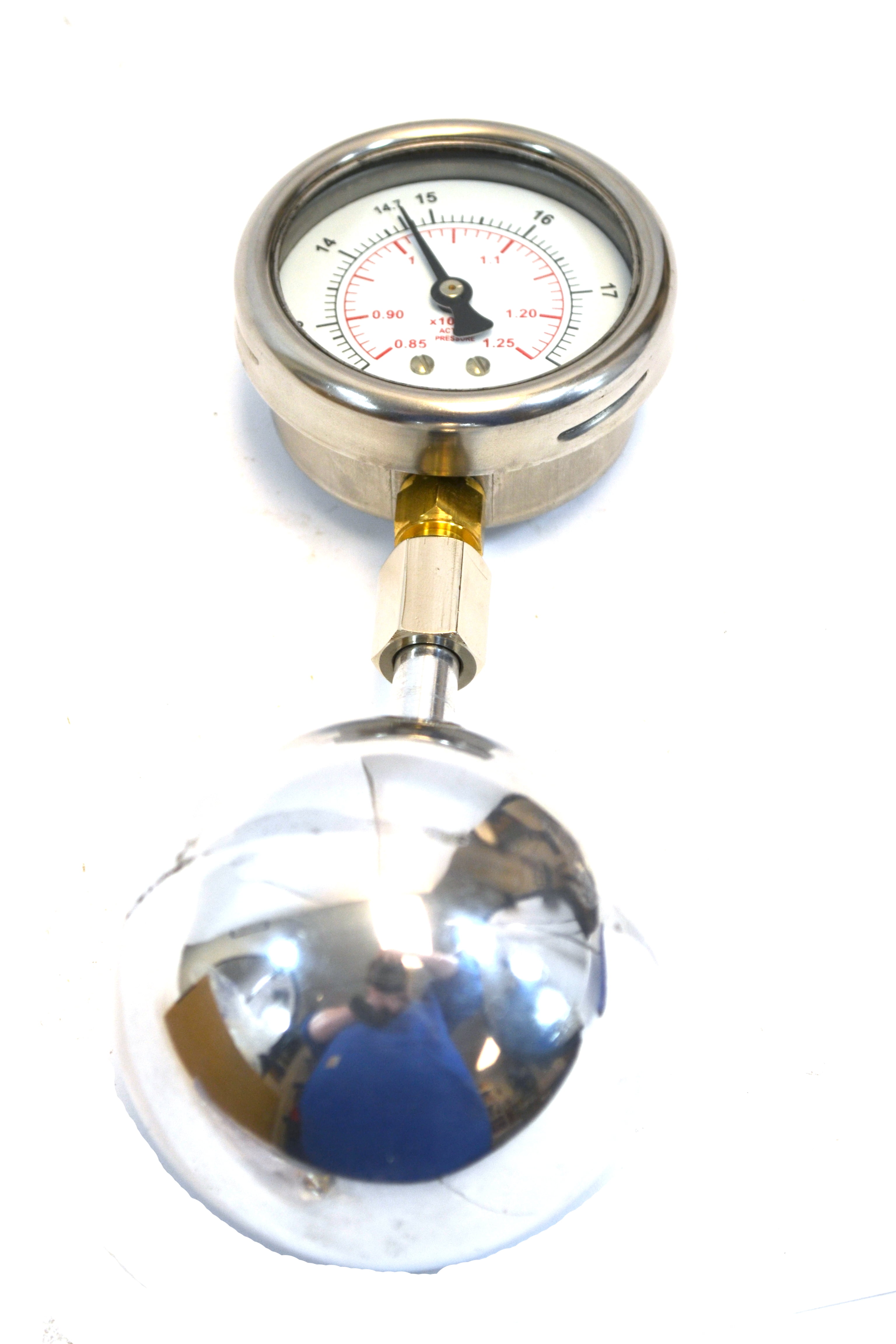 Jolly Bulb with Attached Manometer, Superior Metal - 3.15" Diameter ...