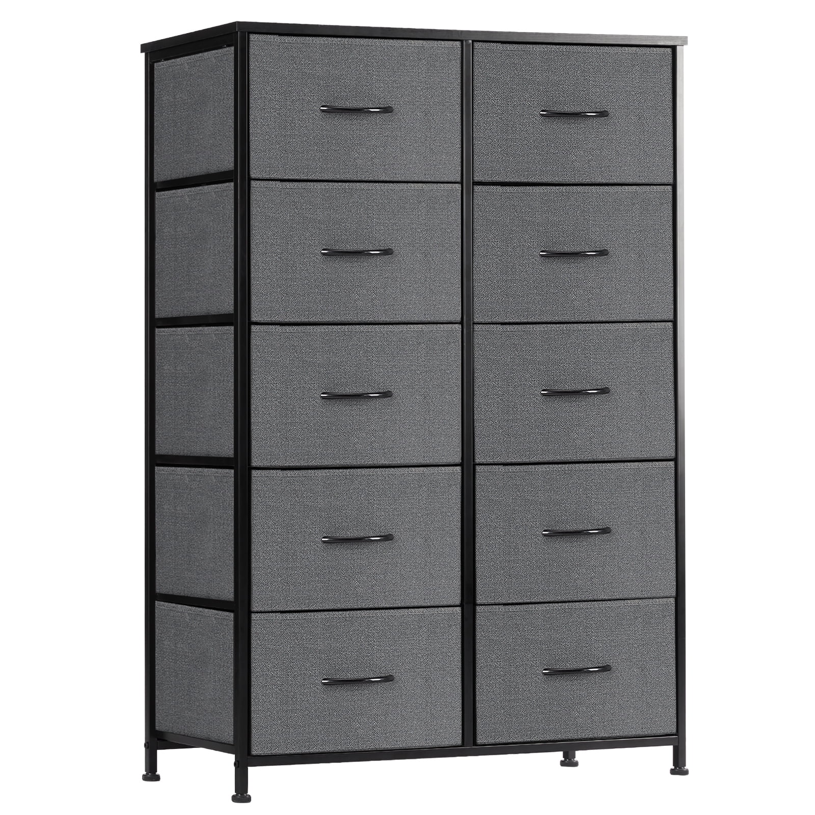 EDX 10 Drawers Dresser for Bedroom, Fabric Storage Organizer Tower ...