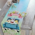 Easter Bunny Egg Truck Daisy Table Runner Wedding Decor Table Cover ...