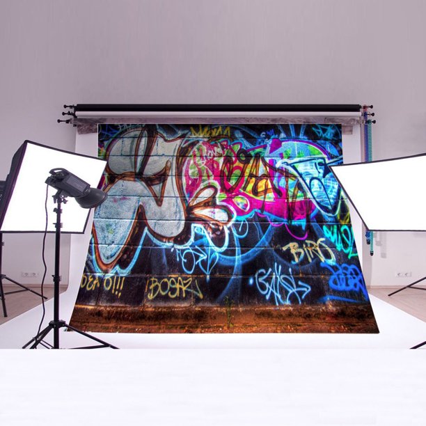 SAYFUT Studio Photo Video Photography Backdrops 5x3ft Bright Graffiti ...