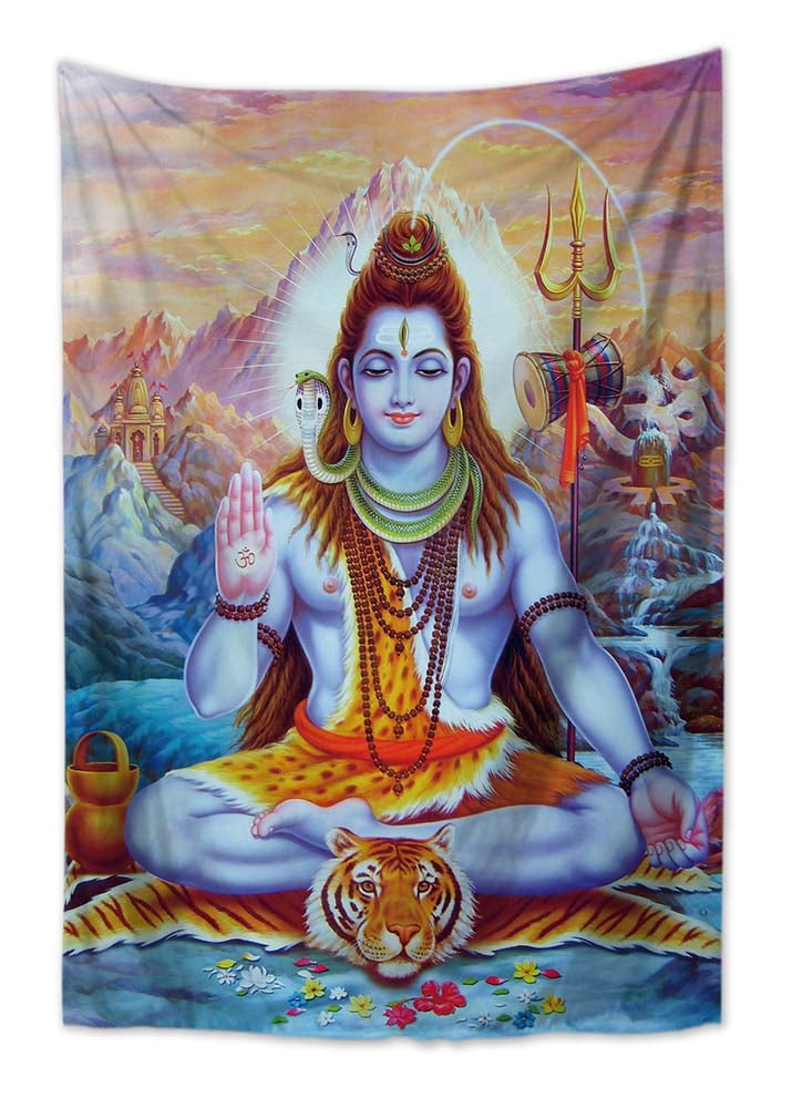 Lord Shiva Mahadeva God of Destruction Shiv tapestry cloth poster ...