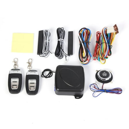 Car Keyless Entry Engine Start Alarm System Push Button Remote Starter ...