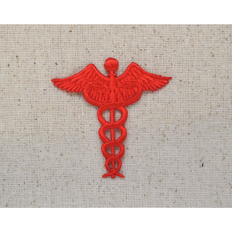 Red Caduceus Medical Symbol
