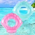 Shell Shaped Inflatable Pool Float Ring, Thickened PVC Swim Tube for ...