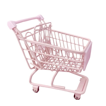 Transemion Mini Shopping Cart Ornament Handcart Supermarket Storage ...