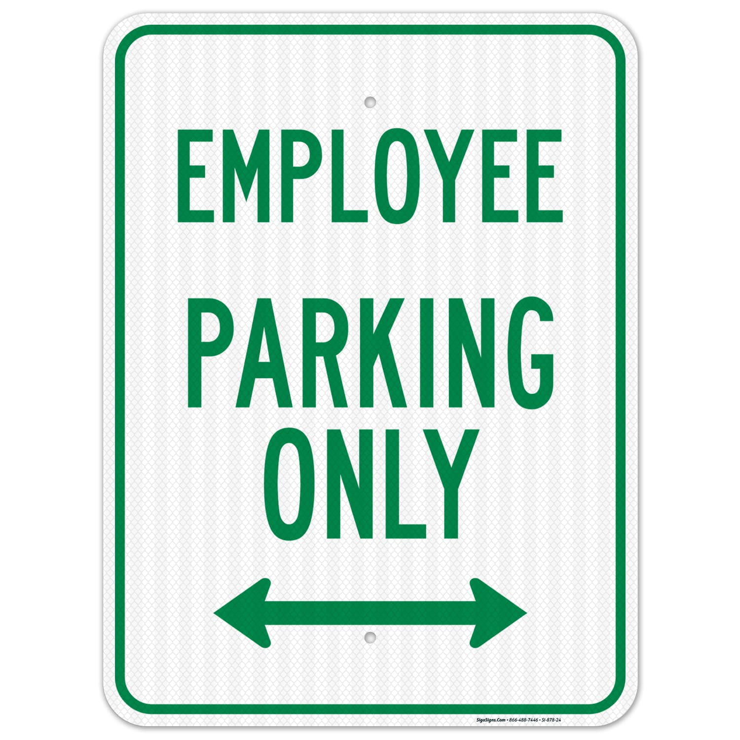 Employee Parking Only Sign, With Bidirectional Arrows Sign, - Walmart.com