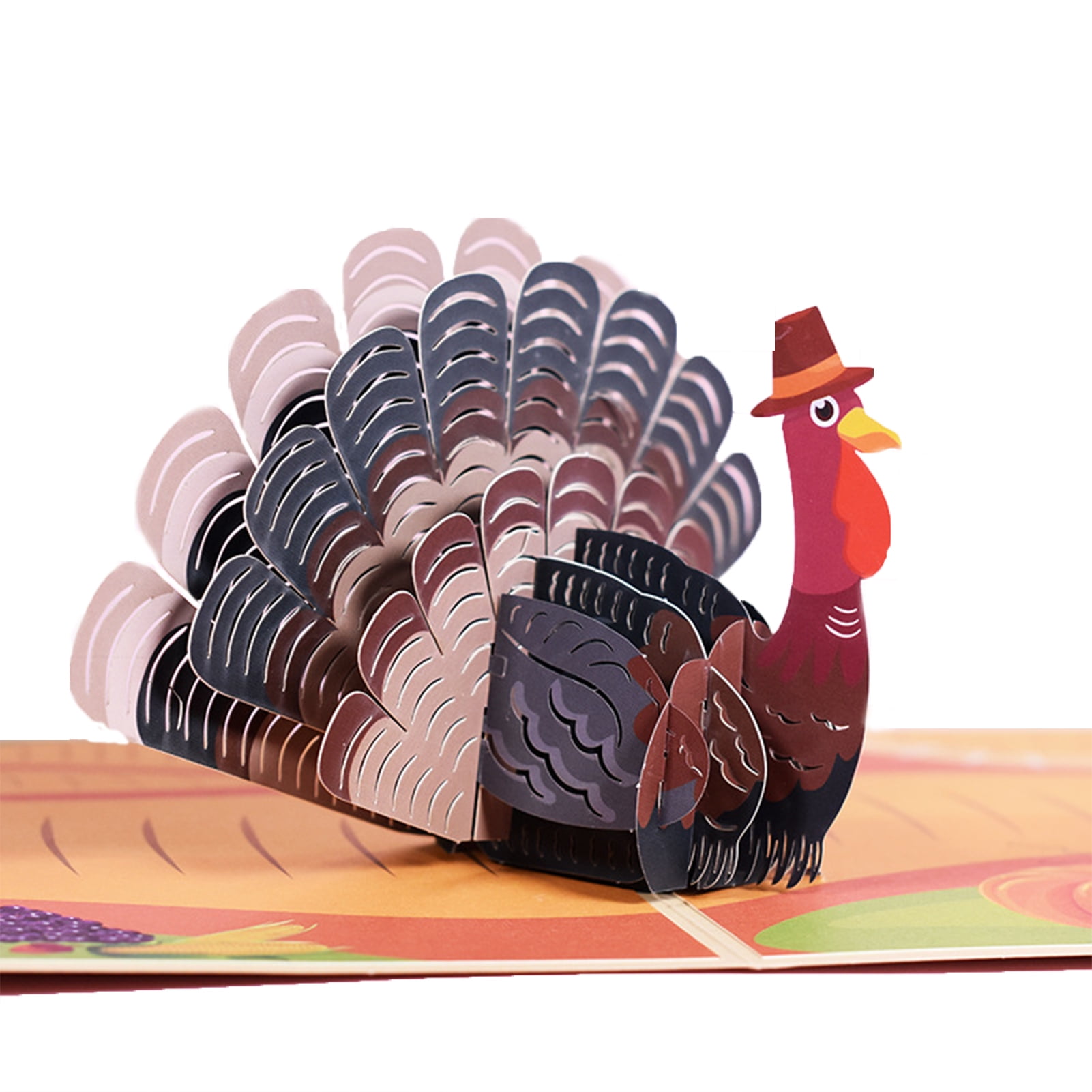 Tarjetas emergentes 3D para el día de acción de gracias en forma de ...