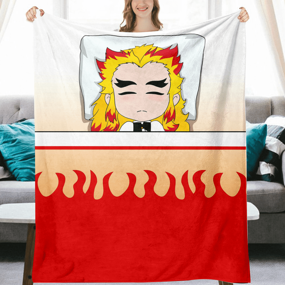 Demon Slayer Blanket Q Version Rengoku Kyoujurou Chairs And Bed ...
