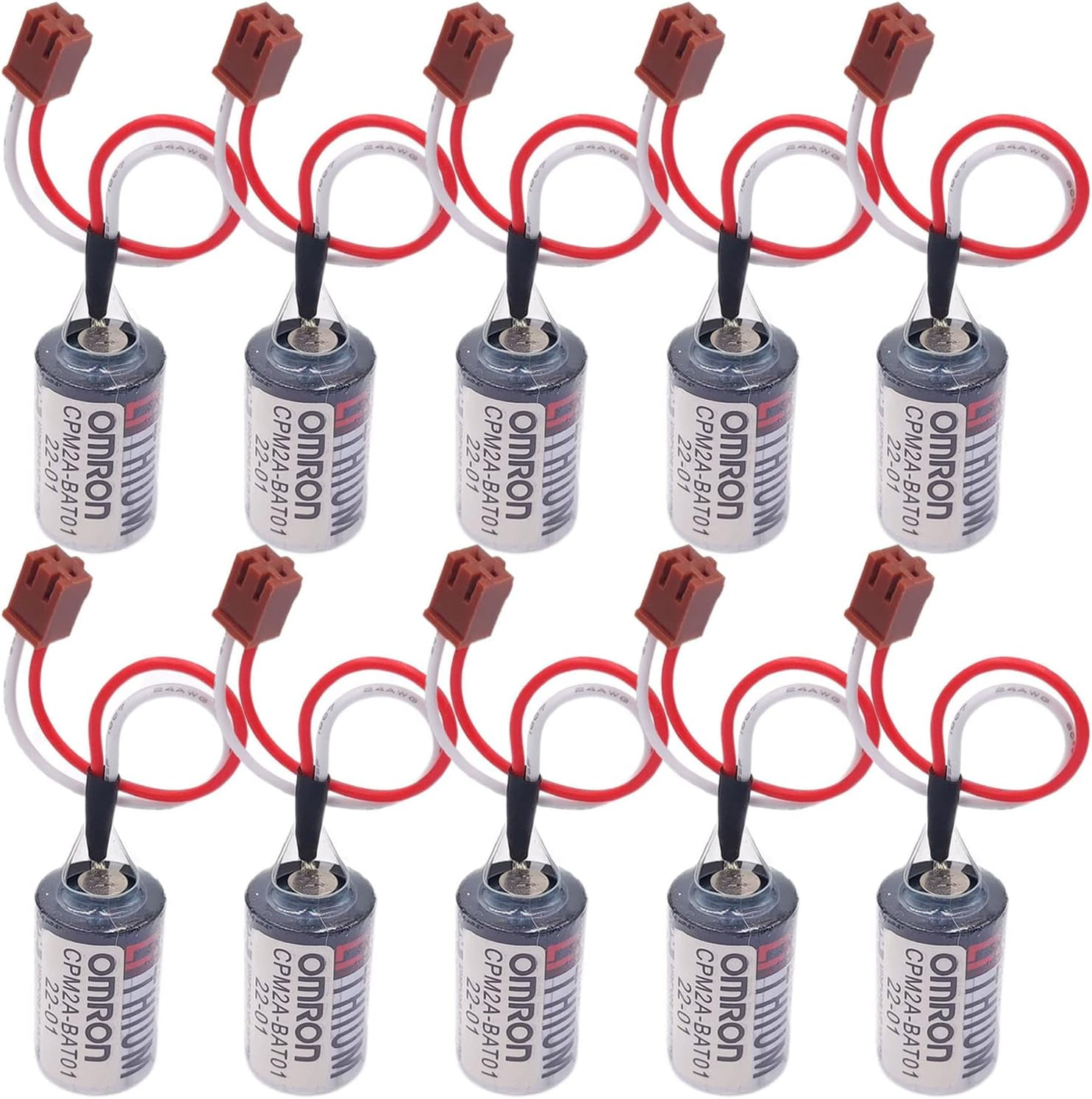(Pack of 10) ER3V 3.6V Digital PLC Battery Compatible with Omron CPM2A ...