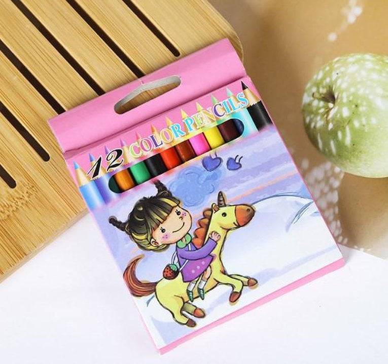 Creative Cartoon 12 Colors Color Pencils Children's Graffiti Drawing ...