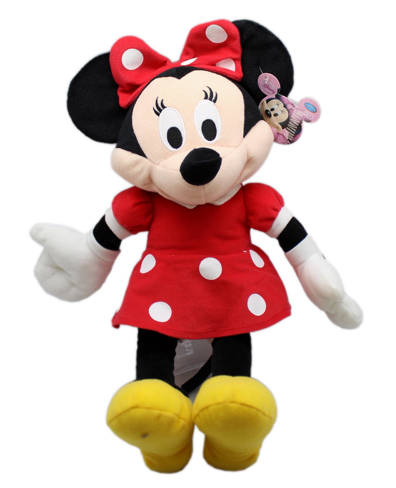 Disney's Minnie Mouse Red Polka Dot Dress and Bow Medium Size Plush Toy ...
