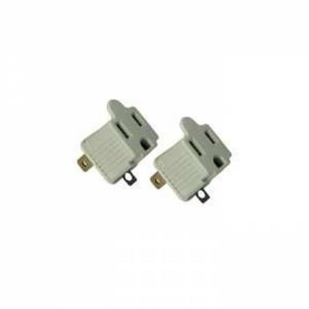 Prime PBAD3200 125 Volt 3-To-2 Grounding Adapters, Gray - 2 Count ...