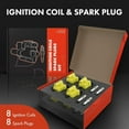 A-Premium Set of 8 (Yellow) Ignition Coil Pack and Iridium Spark Plugs ...