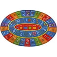 KC Cubs ABC Alphabet Numbers Shapes Rug - Educational Oval Carpet ...