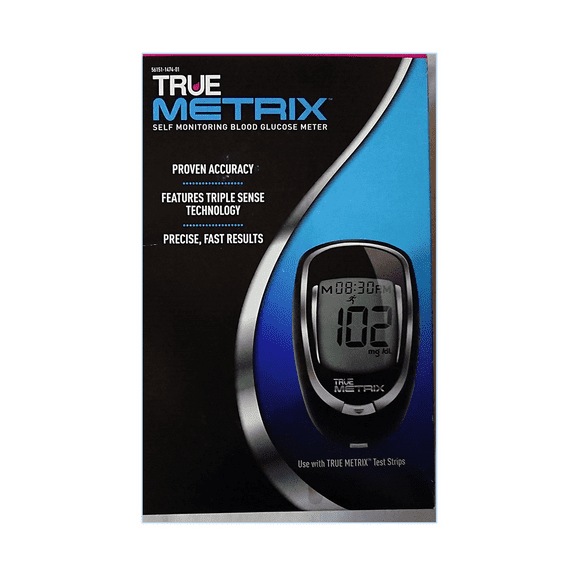 TRUE METRIX Blood Glucose Meter, 4 Sec Results, Self-Monitoring, Stores ...