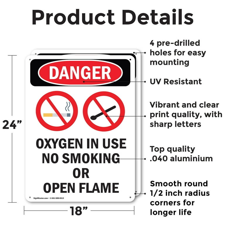 Osha Oxygen Signs