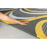 GLORY RUGS Modern Area Rug Swirls Carpet Bedroom Living Room ...