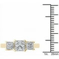 2 Carat T W Princess Cut Diamond Three Stone 14kt Yellow Gold