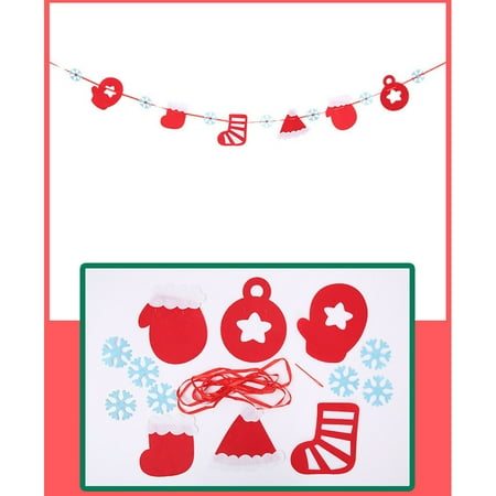 Merry Christmas Decoration Banners Flags Hanging Garlands Non-woven ...