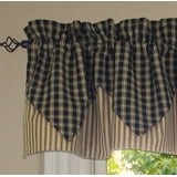 Country Classic Black Lined Point Valance 72x15 by Primitive Home ...