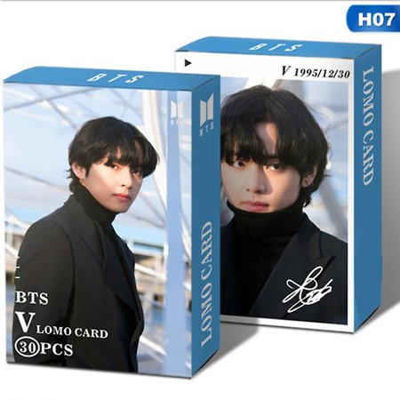 Lomo 2021 Korean Group Lomo Card Boxed 30 Lomo Cards Kim Taehyung Type ...