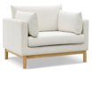 Meridian Furniture Ward Cream Linen Textured Fabric Accent Chair ...