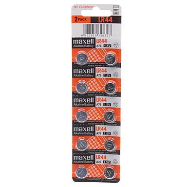 LUO Maxcell LR44 Alkaline Button Battery (1.5 Volt) - Walmart.com