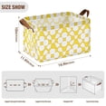 Yellow Pattern Collapsible Storage Bin Open Home Shelf Basket Water ...